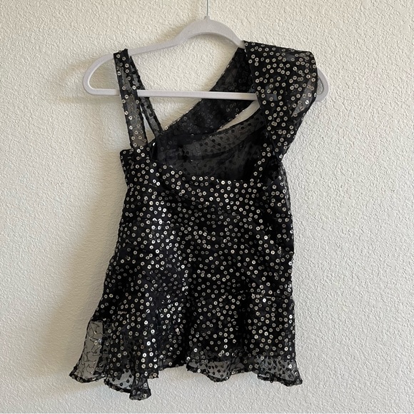 Isabel Marant | Tops | Isabel Marant Black Silk Sequin Ruffle Top ...